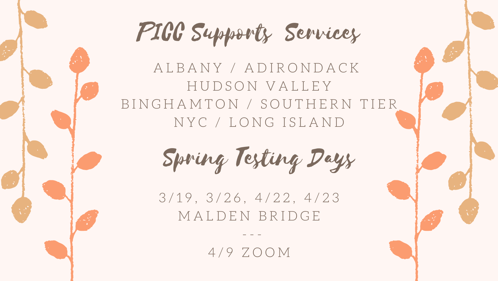 PICC SUPPORTS & SERVICES Albany / Adirondack - Hudson Valley ...